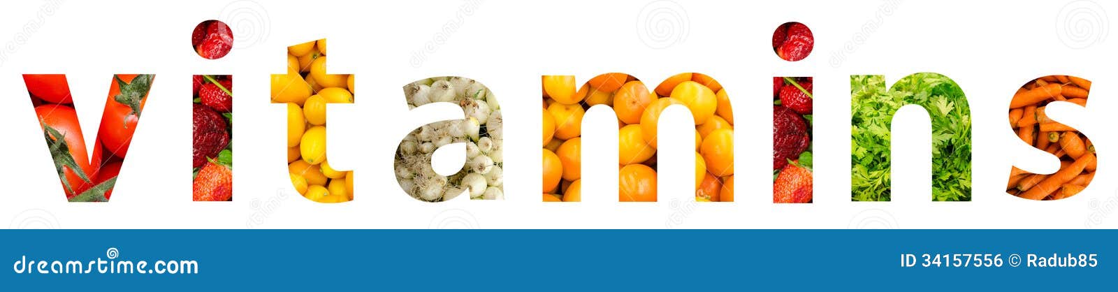 Vitamins Word Concept stock illustration. Illustration of isolated ...