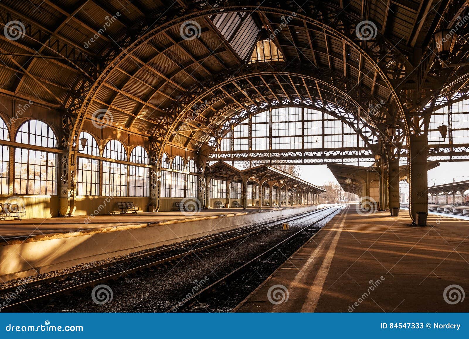 Vitebsky Railway Station during Sunset Stock Image - Image of time ...
