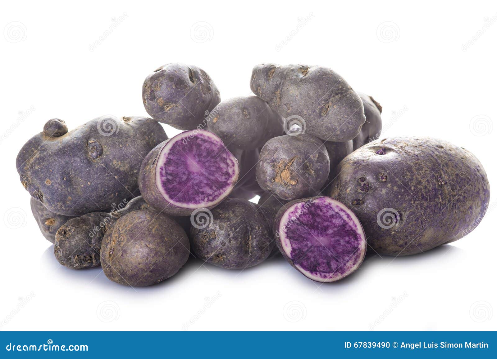 Vitelotte or Blue-violet Potatoes Stock Photo - Image of vegetable ...