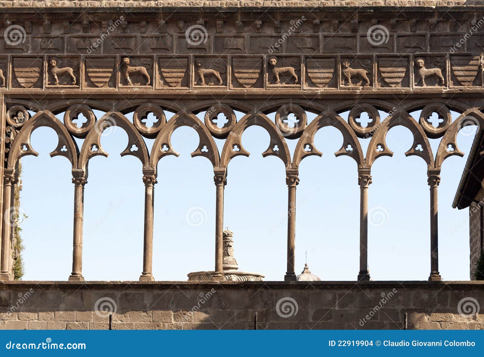 Viterbe, palais des papes photo stock. Image du horizontal - 22919904