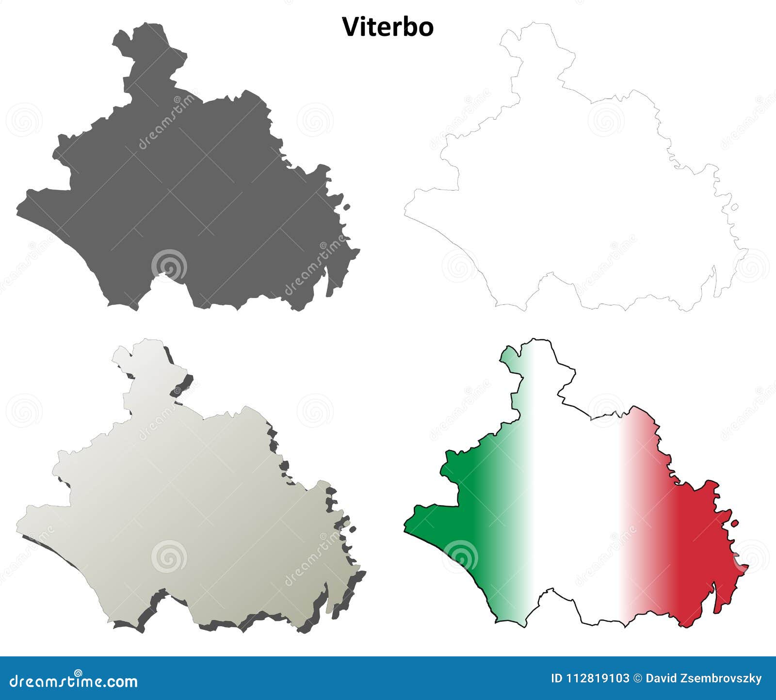Viterbo Blank Detailed Outline Map Set Cartoon Vector | CartoonDealer ...