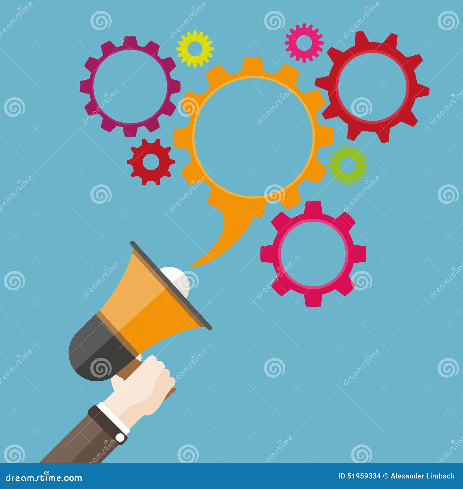 Vitesses Plates De Bulle De La Parole De Corne De Brume De Main ...