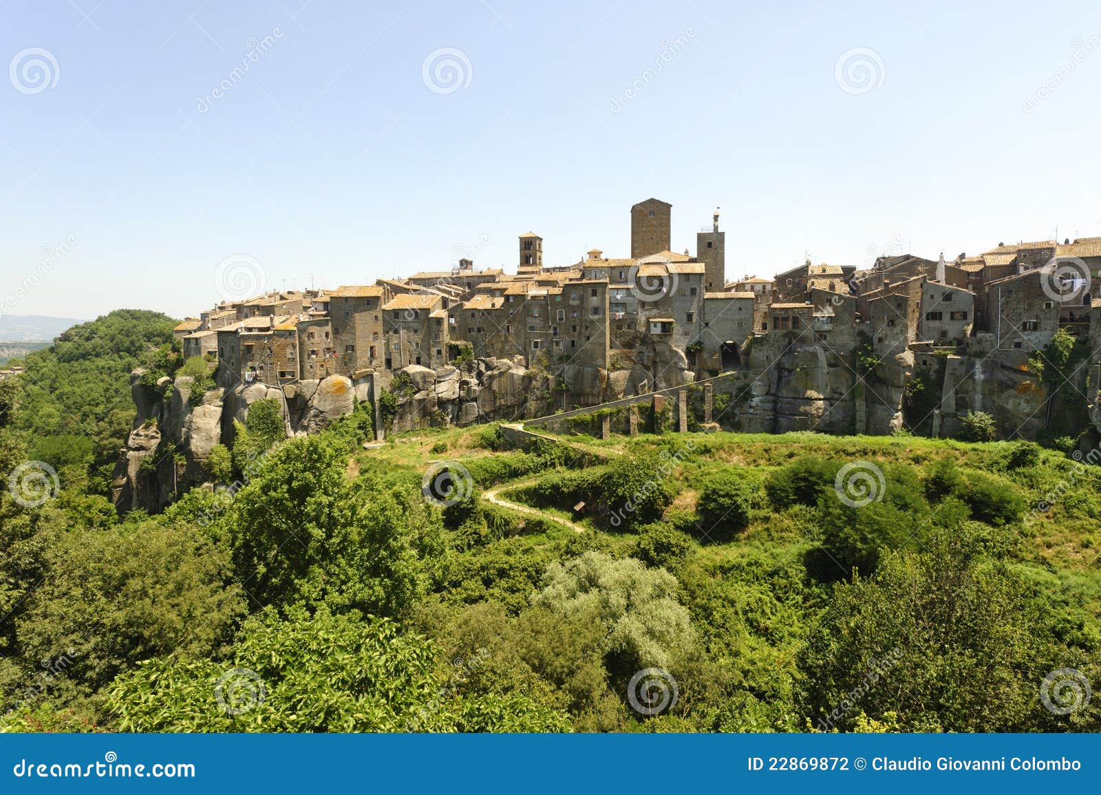 Vitorchiano, old town stock photo. Image of urban, panorama - 22869872