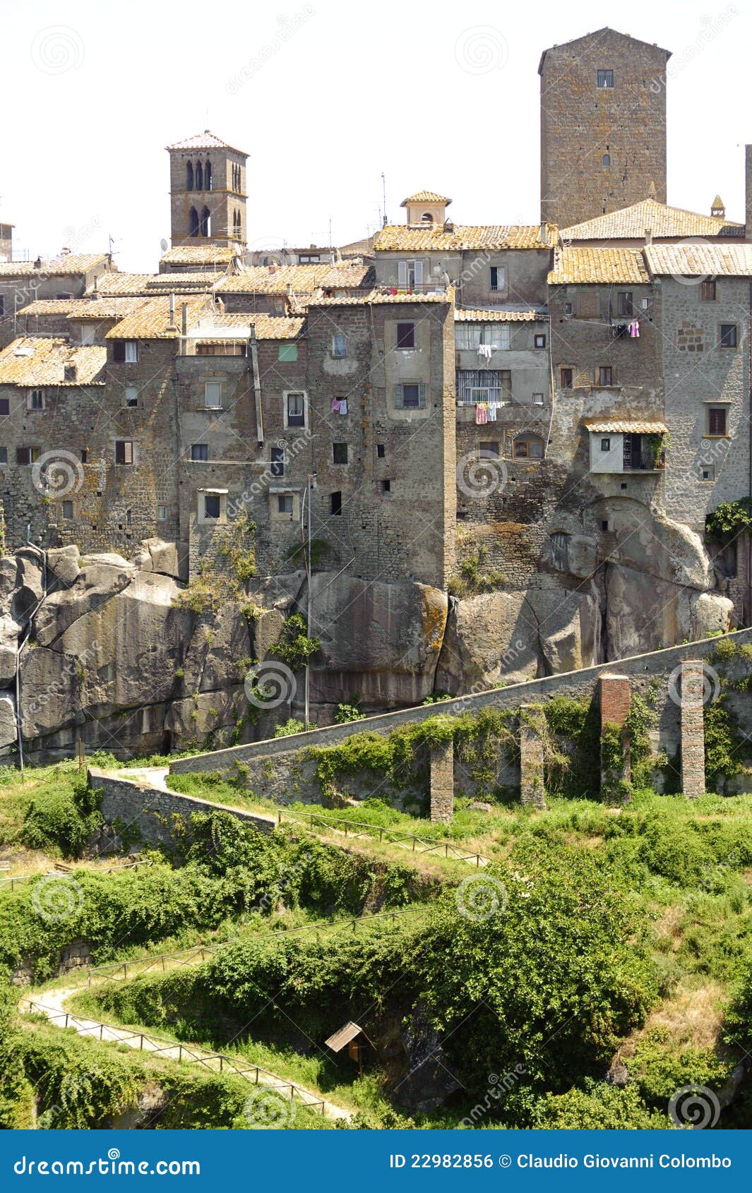 Vitorchiano, old town stock photo. Image of architecture - 22982856