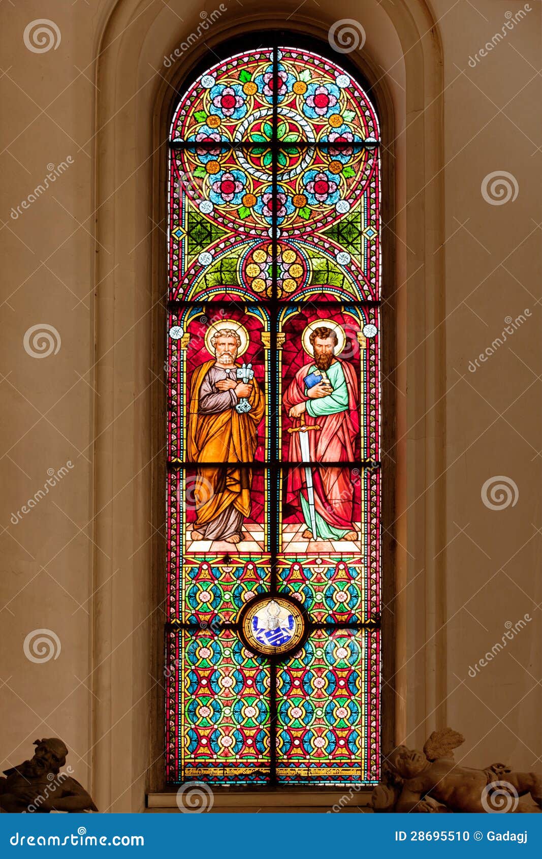 Vitrage of Riga Dome Cathedral Stock Photo - Image of tourism, baroque ...