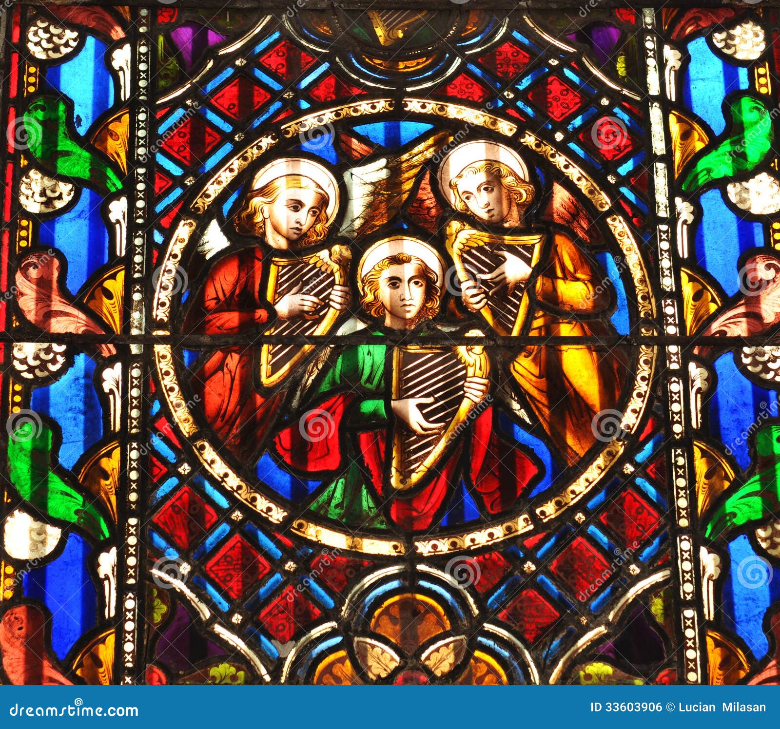 Vitral foto de archivo. Imagen de patronal, detalles - 33603906