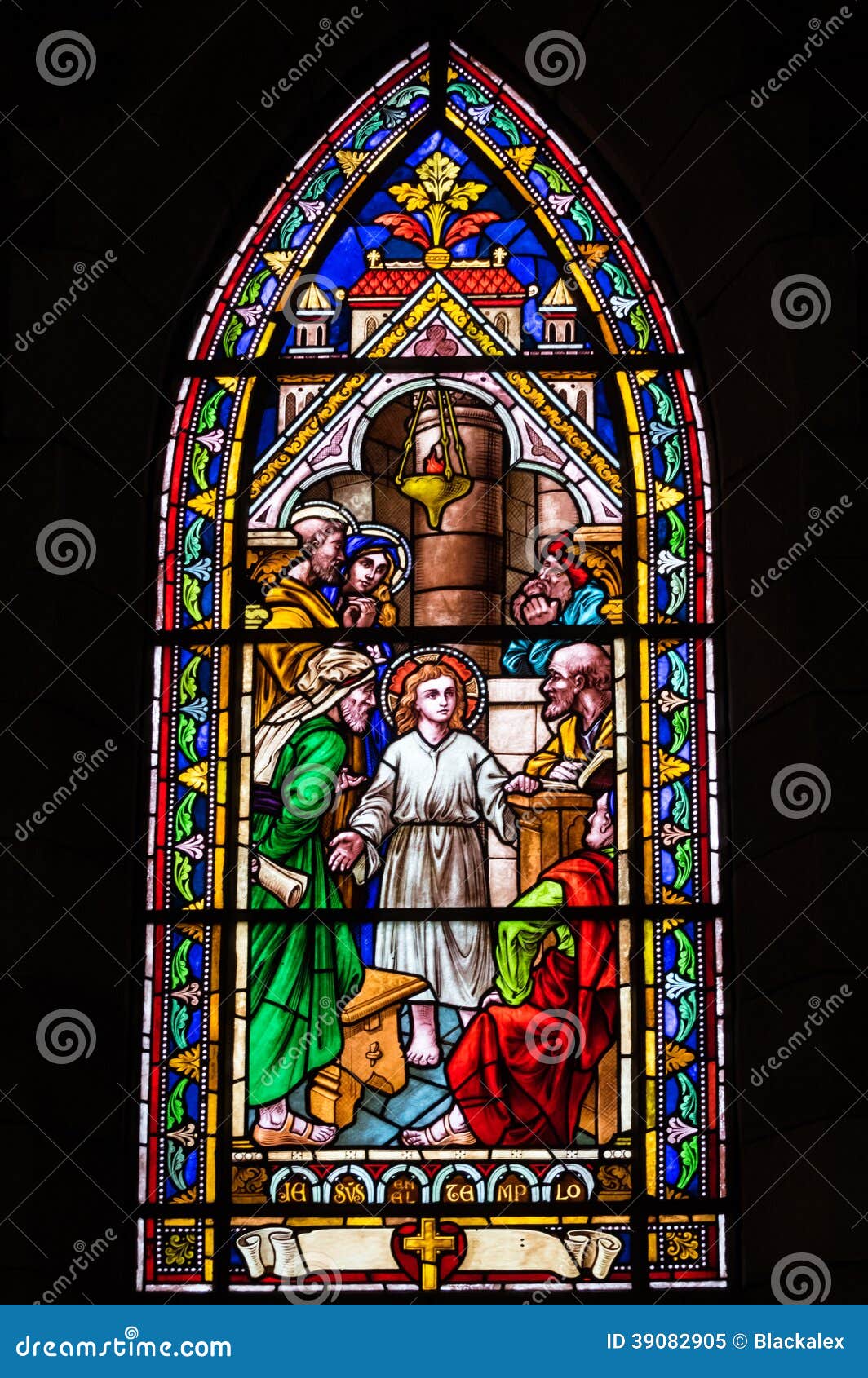 Vitral imagen de archivo. Imagen de colorido, arte, color - 39082905