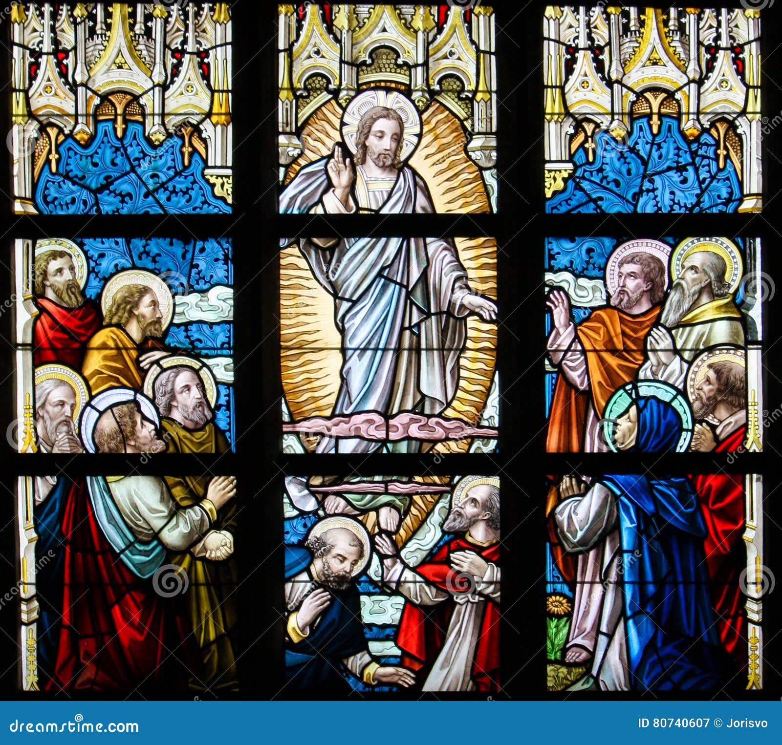 Vitral - Ascensión De Jesús Imagen de archivo - Imagen de religioso ...