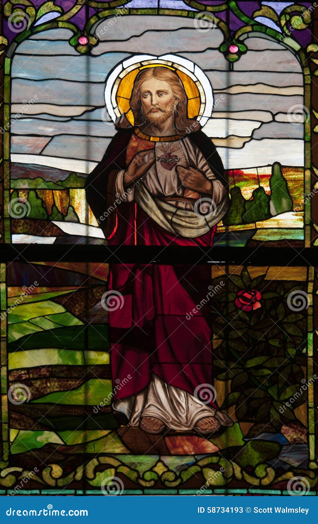 Vitral, Jesus Christ imagen de archivo. Imagen de aprendiz - 58734193