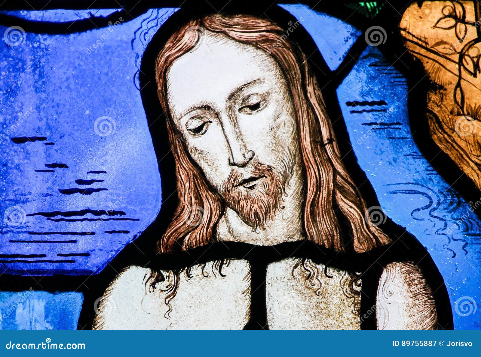 Vitral - Jesus Christ imagem de stock. Imagem de retrato - 89755887