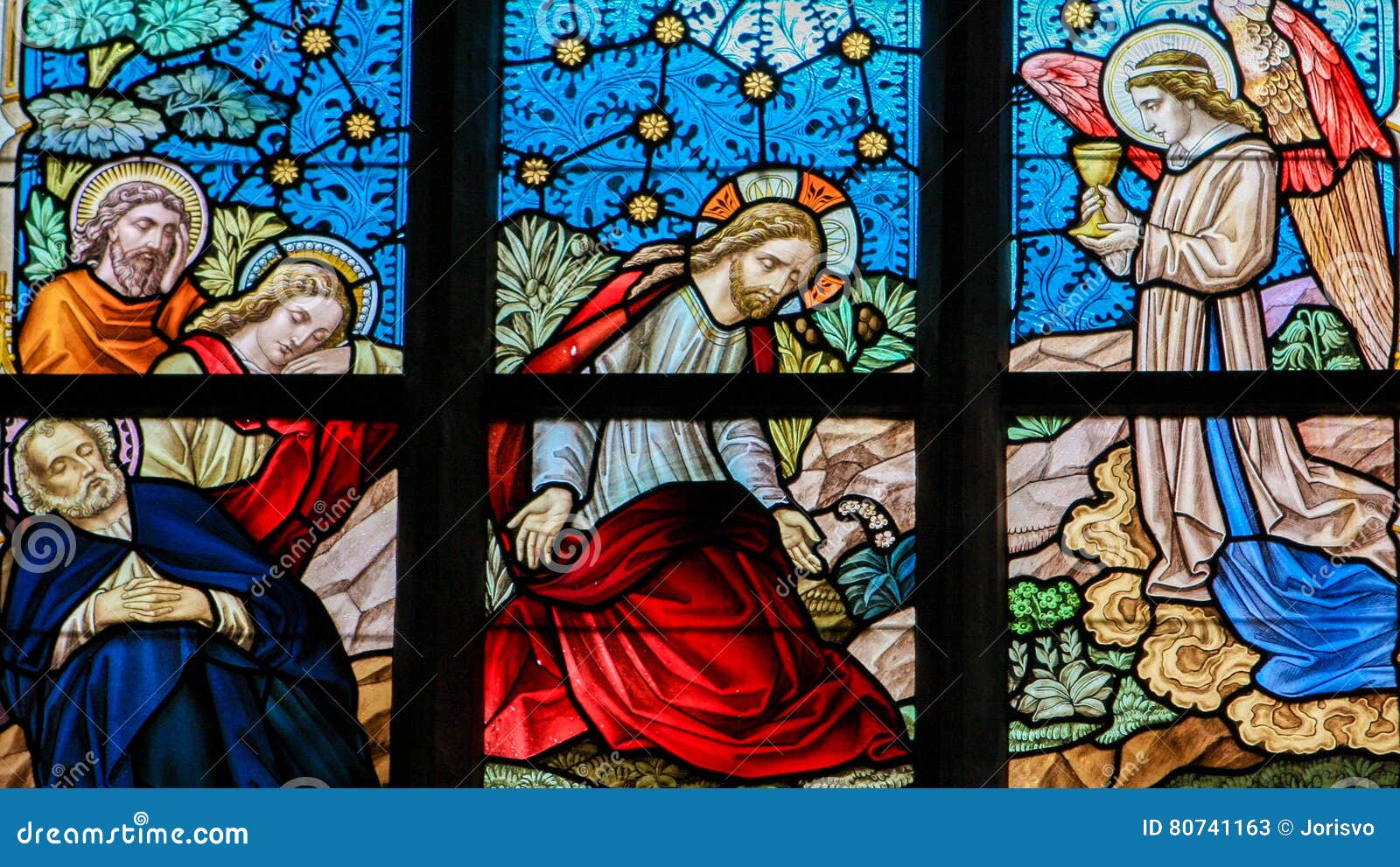 Vitral - Jesus No Jardim De Gethsemane Imagem de Stock - Imagem de ...