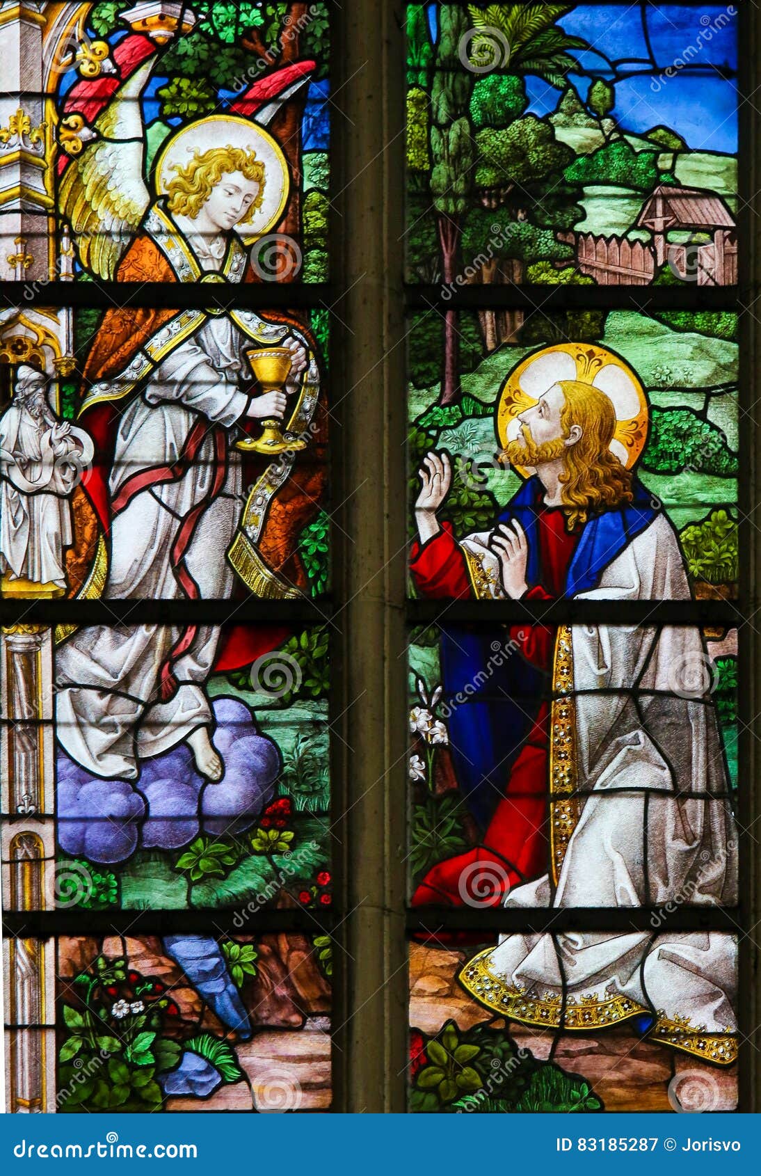 Vitral - Jesus No Jardim De Gethsemane Imagem de Stock - Imagem de ...