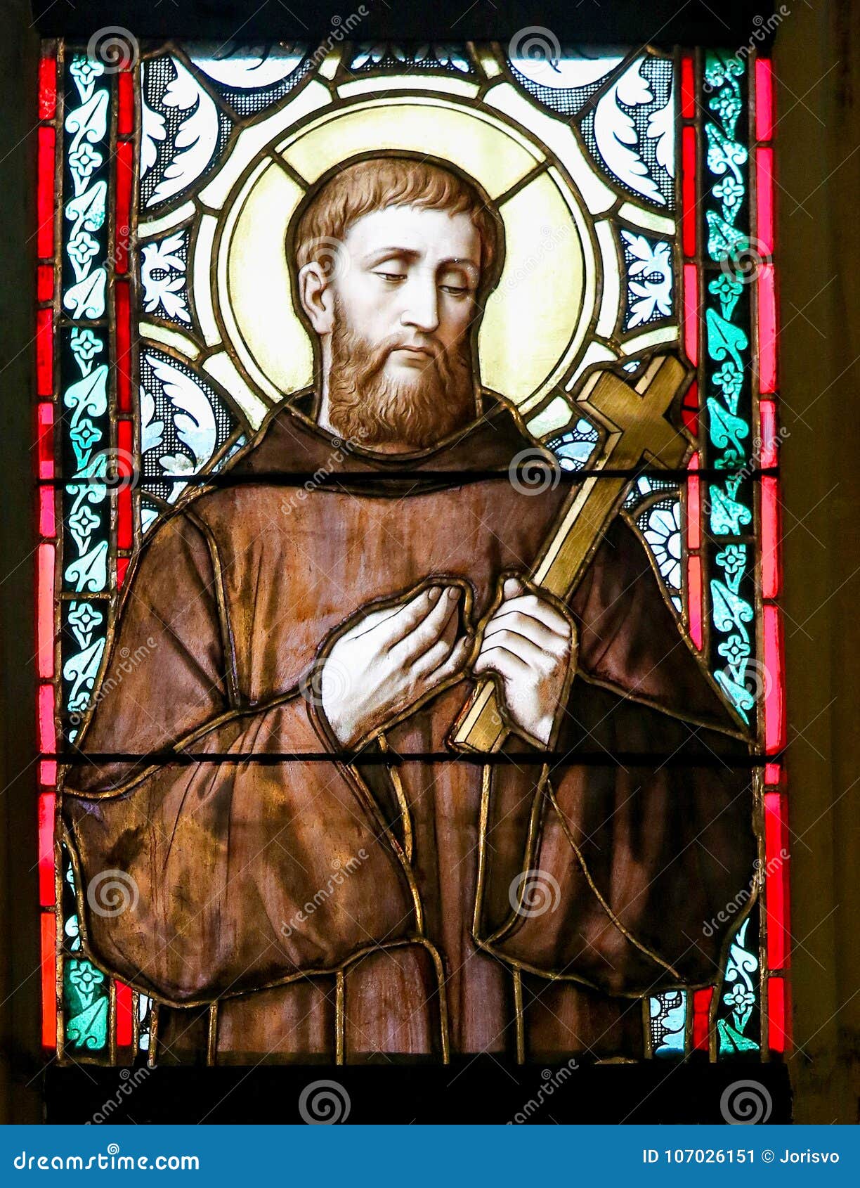 Vitral - Santo Guillermo De Gellone Foto editorial - Imagen de arte ...
