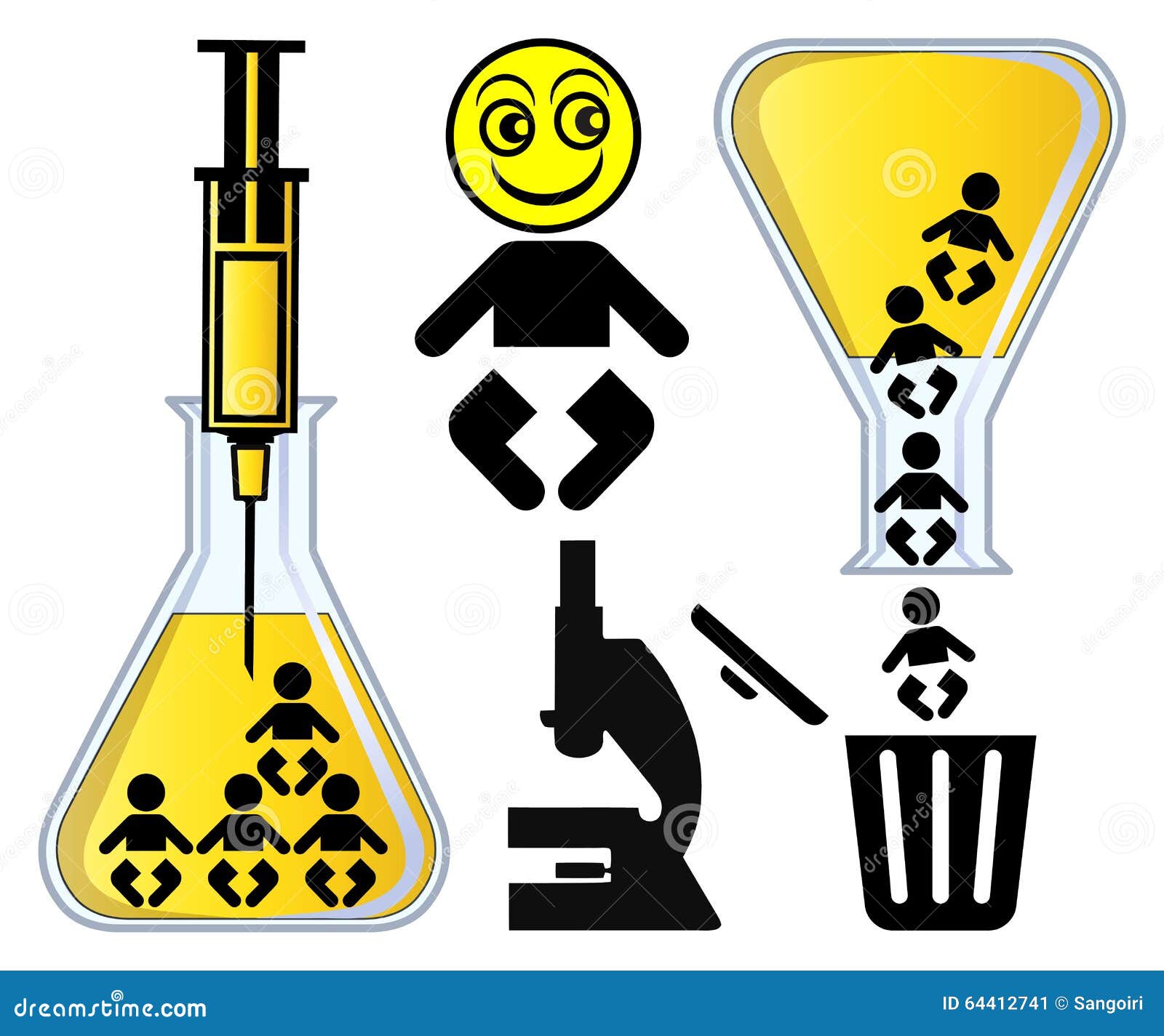 In Vitro Designer Babies stock illustration. Illustration of science ...