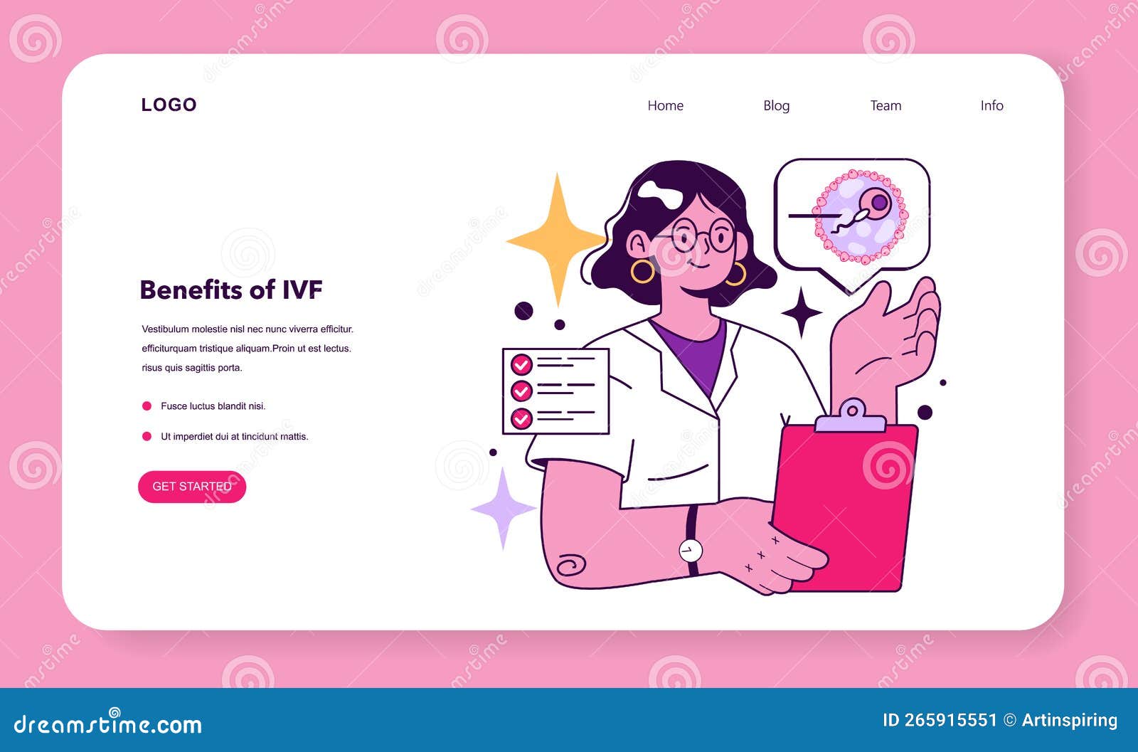 In Vitro Fertilization Benefits Web Banner Or Landing Page Infertility
