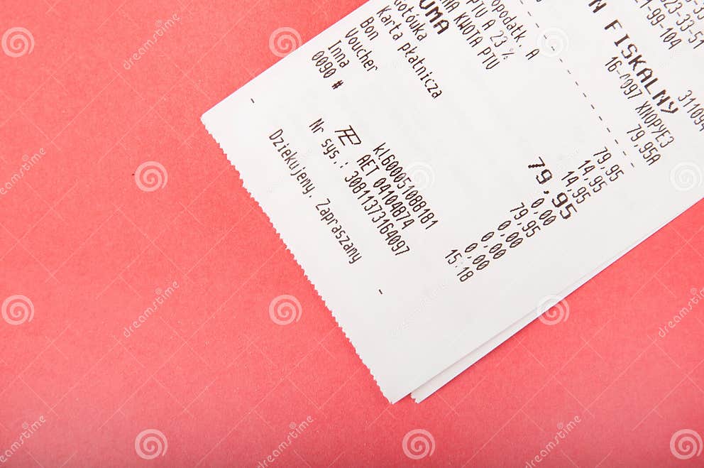 Vitt kvitto arkivfoto. Bild av kvitto, moms, bakgrund - 38137764