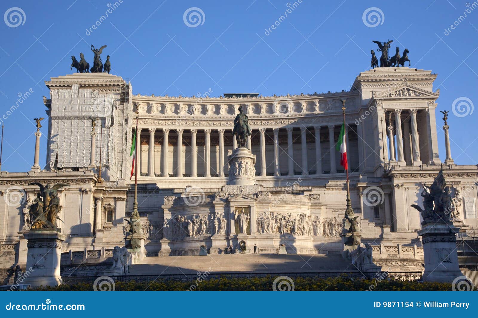 Vittorio Emanuele II Monument Rome Italy Stock Photo - Image of marble ...
