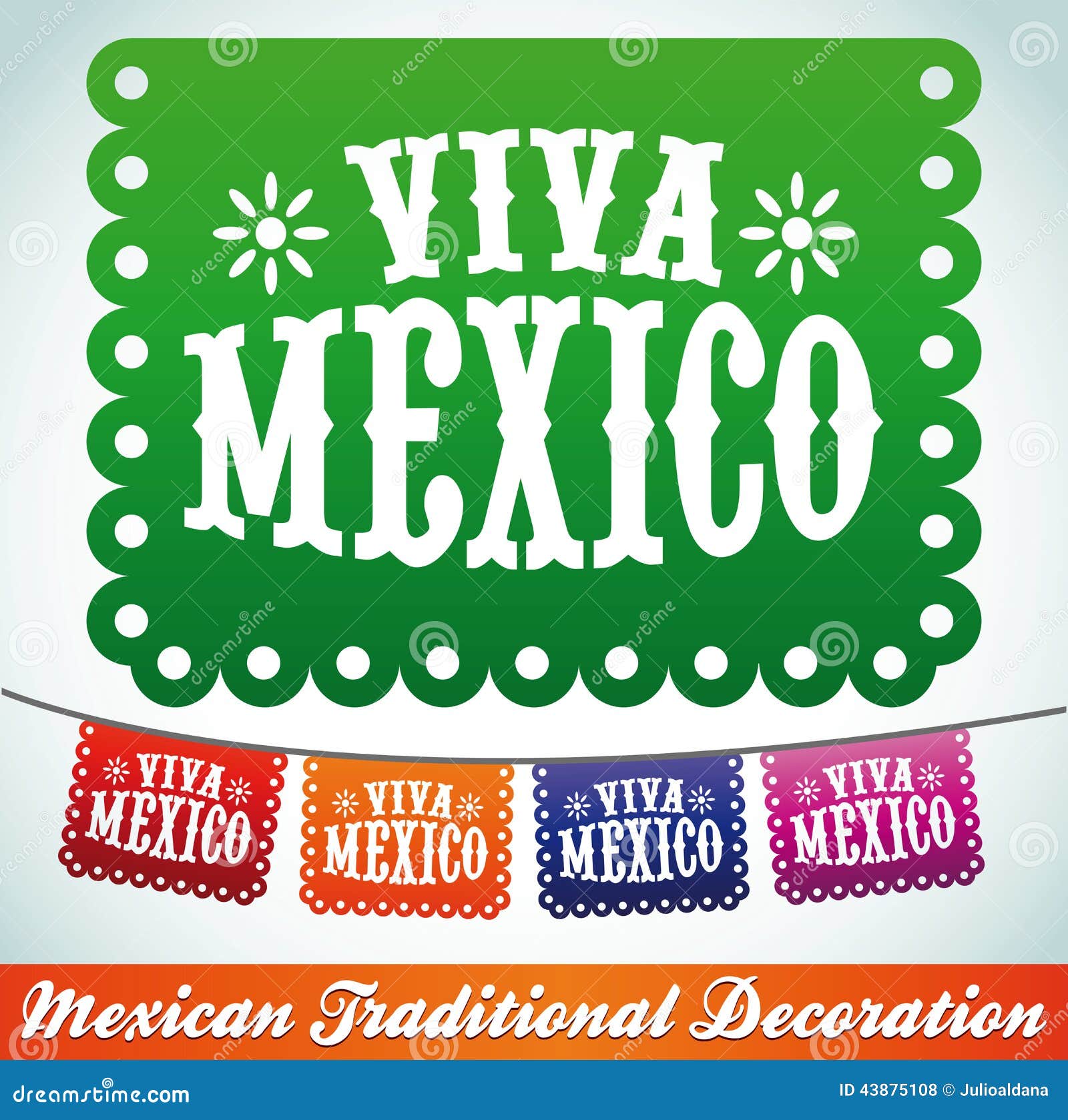 Viva Mexico Poster With Map Striped And Emblem Of Eagle With Snake In ...