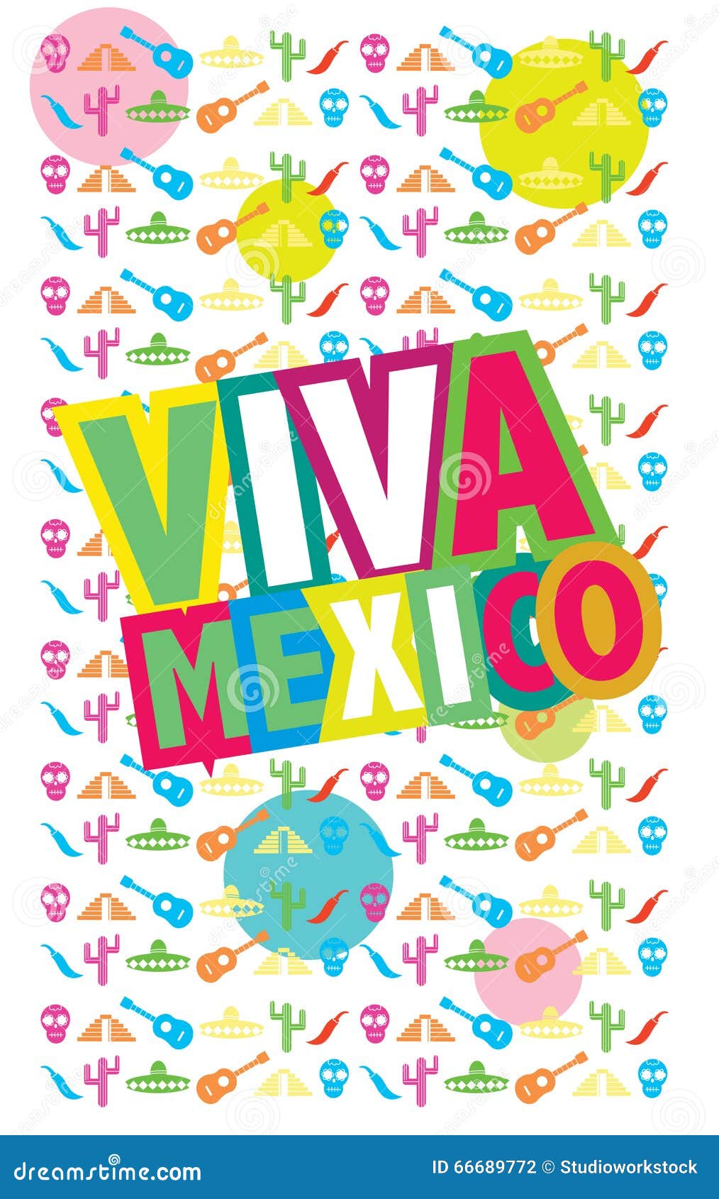 Viva Mexico, vector stock vector. Illustration of mexican - 66689772