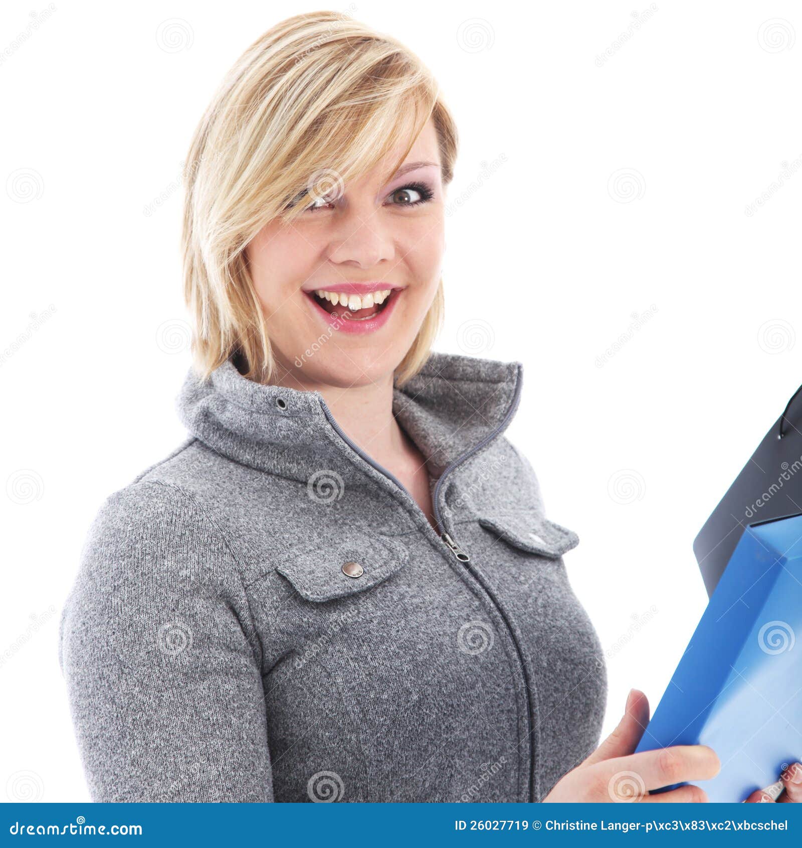 Vivacious office worker stock image. Image of portrait - 26027719