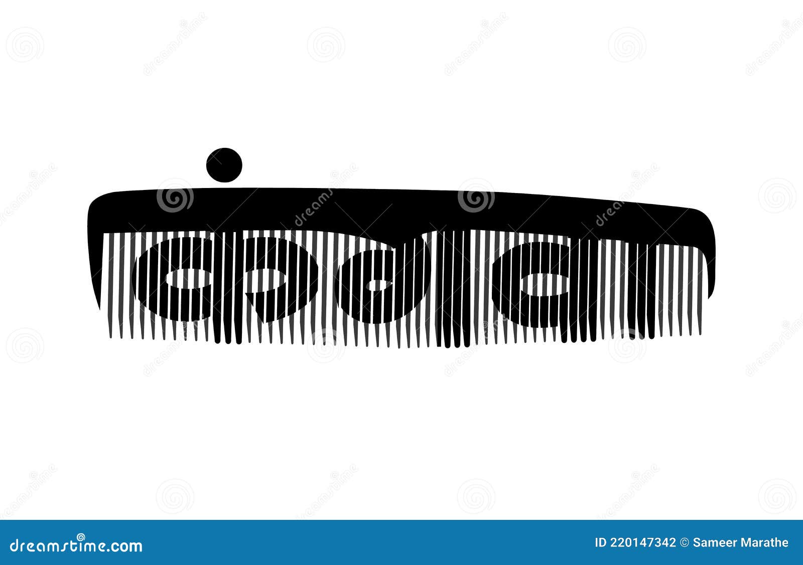 An Indian Calligraphy, Name: Comb, Writing in Marathi Language. Stock ...