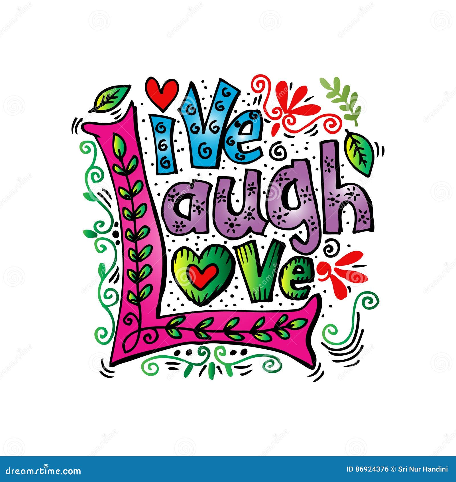 Vive el amor de la risa stock de ilustración. Ilustración de estrella ...