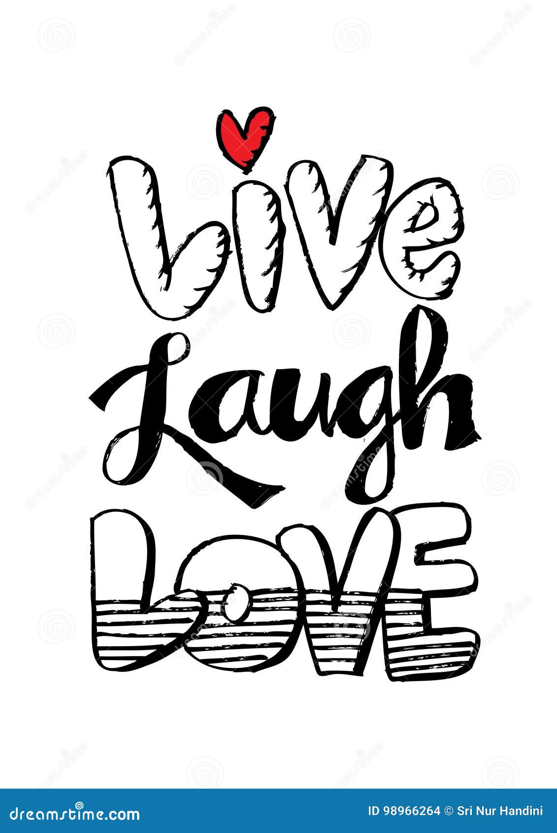 Vive el amor de la risa stock de ilustración. Ilustración de palabras ...