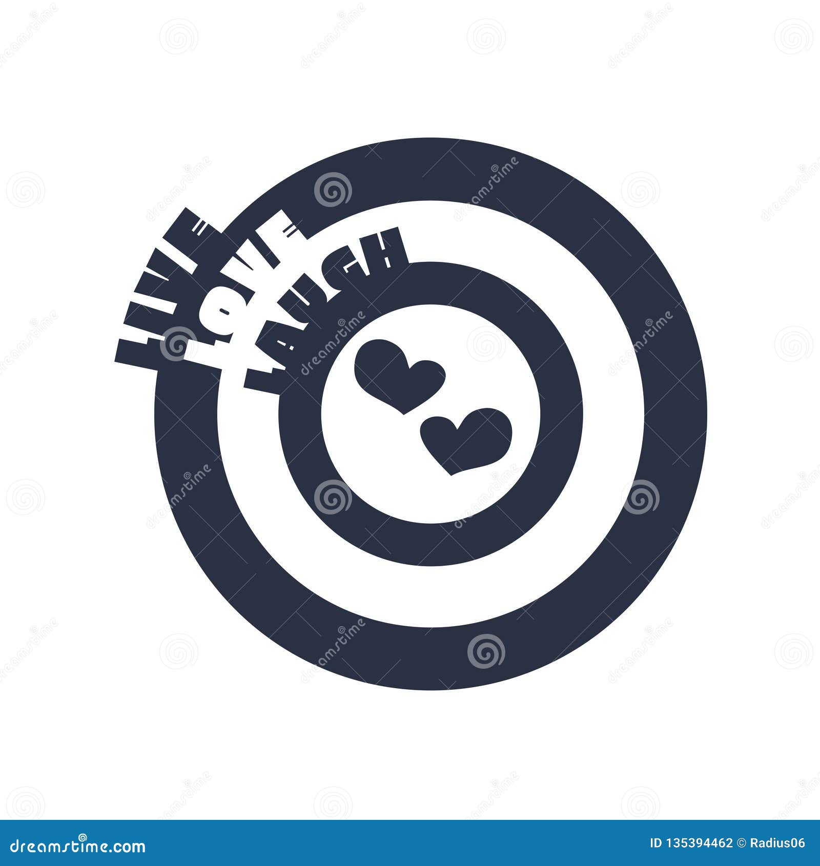 Vive El Texto Del Amor De La Risa Ilustración del Vector - Ilustración ...