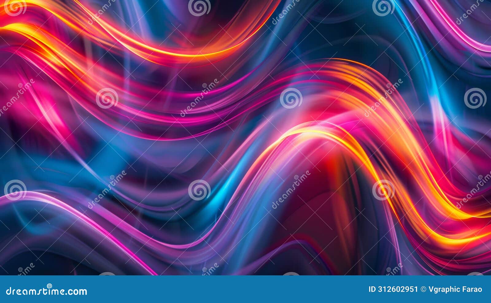 Vivid Abstract Light Waves with Colorful Gradients Stock Image - Image ...