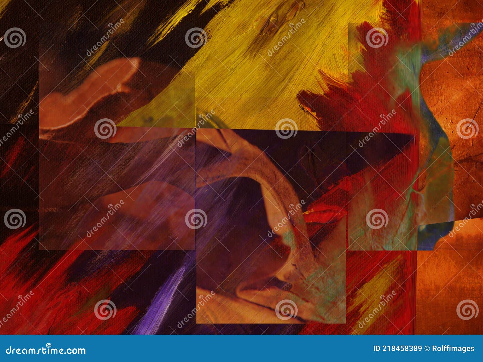 Vivid Abstract Painting stock illustration. Illustration of digital ...