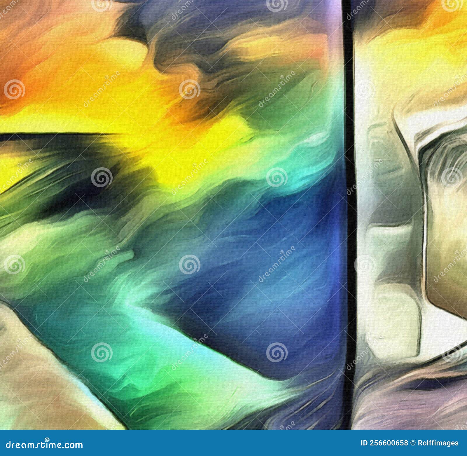 Vivid Abstract Painting stock illustration. Illustration of composition ...