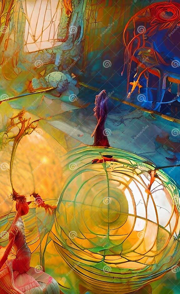 Vivid Abstract with Wierd Forms Stock Illustration - Illustration of ...