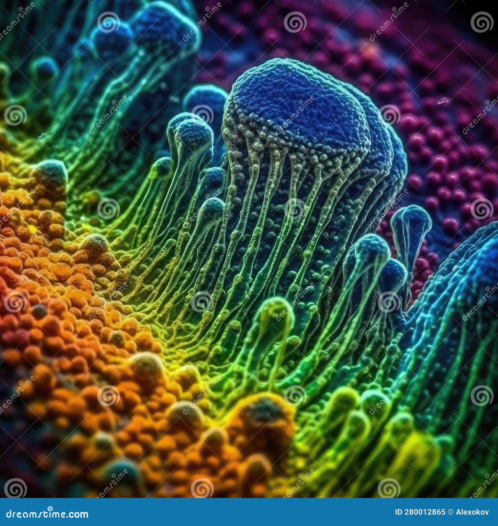 Vivid Algae Under the Microscope. Perfect for Scientific Presentations ...