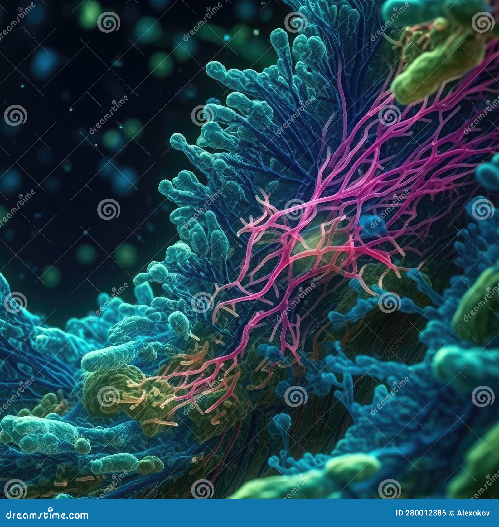 Vivid Algae Under the Microscope. Perfect for Scientific Presentations ...