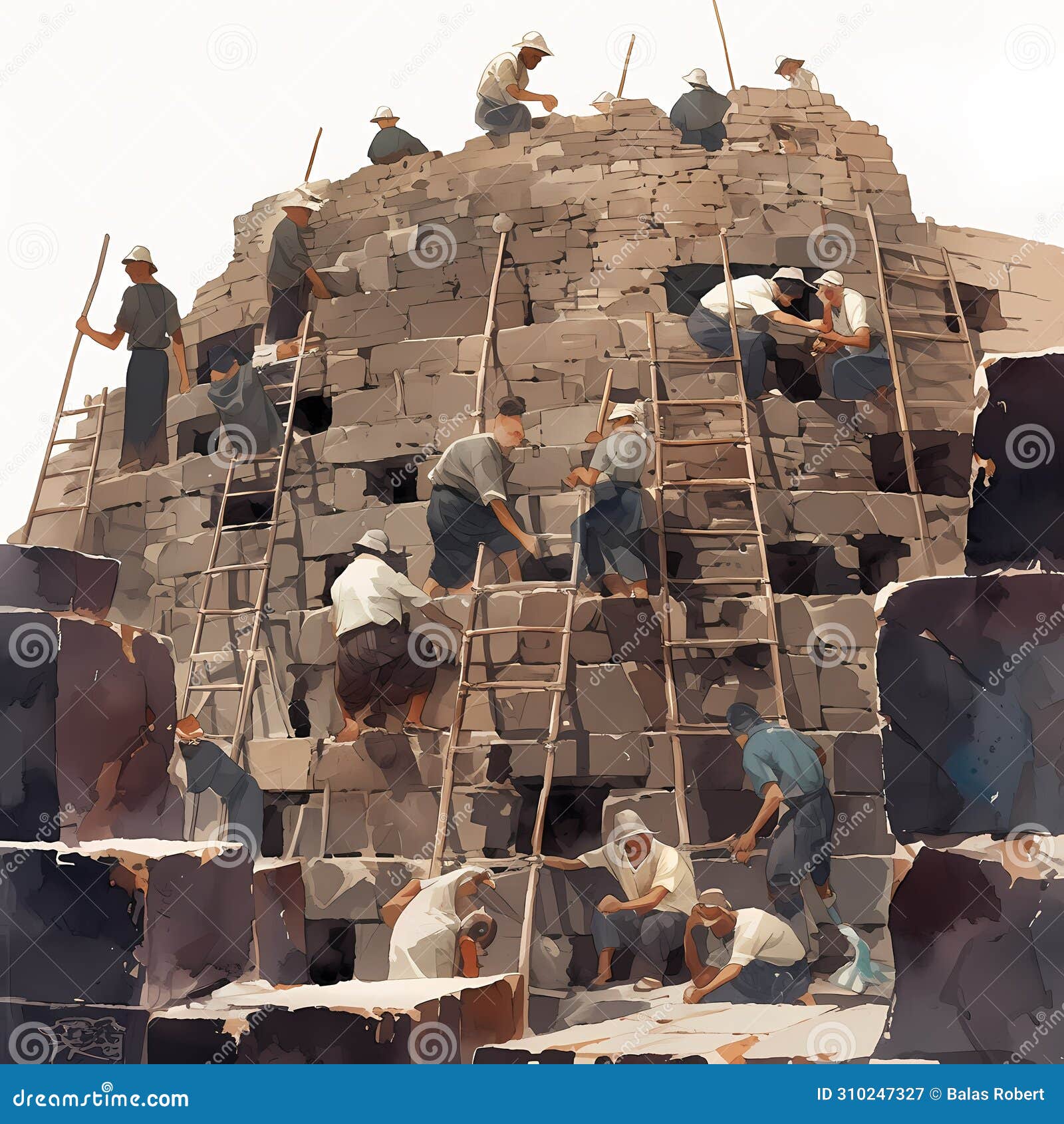 Constructive Collaboration: Teamwork in Stone Quarry Stock Image ...