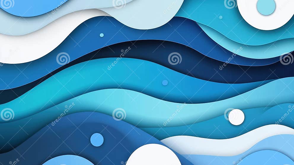 Vivid Blue Gradient Waves Create a Dynamic Backdrop, Perfect for Modern ...
