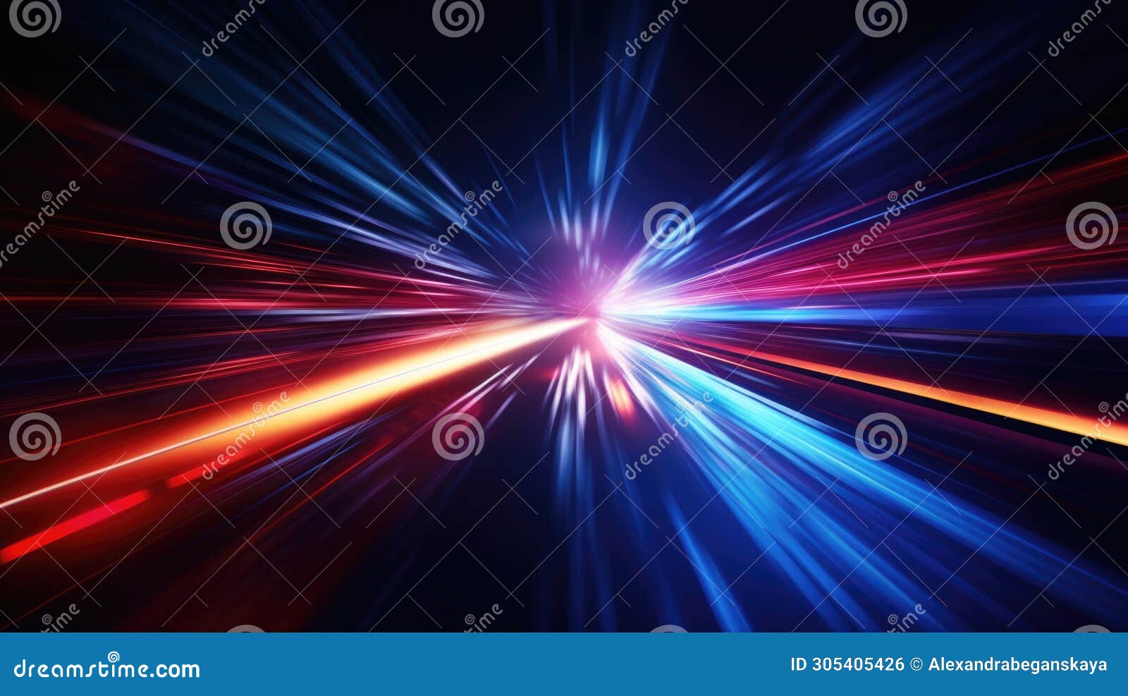 Dynamic Blue and Red Light Explosion Stock Illustration - Illustration ...