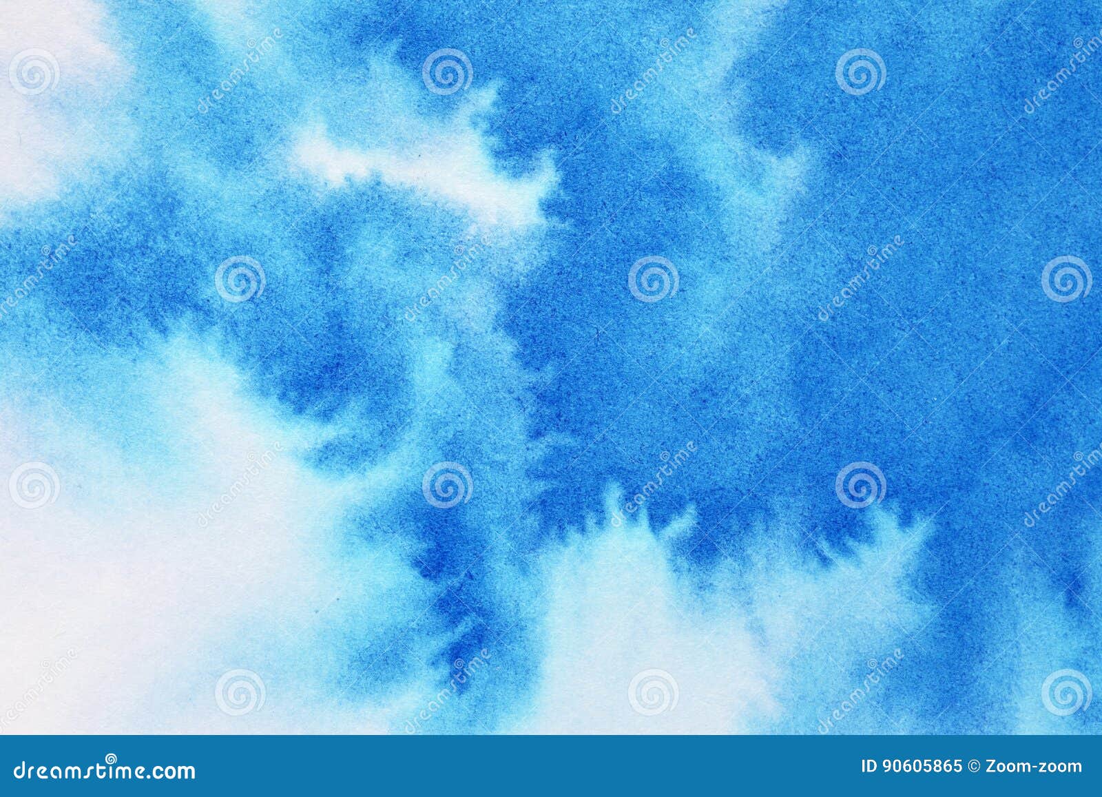 Vivid Blue Watercolor Background Stock Illustration - Illustration of ...