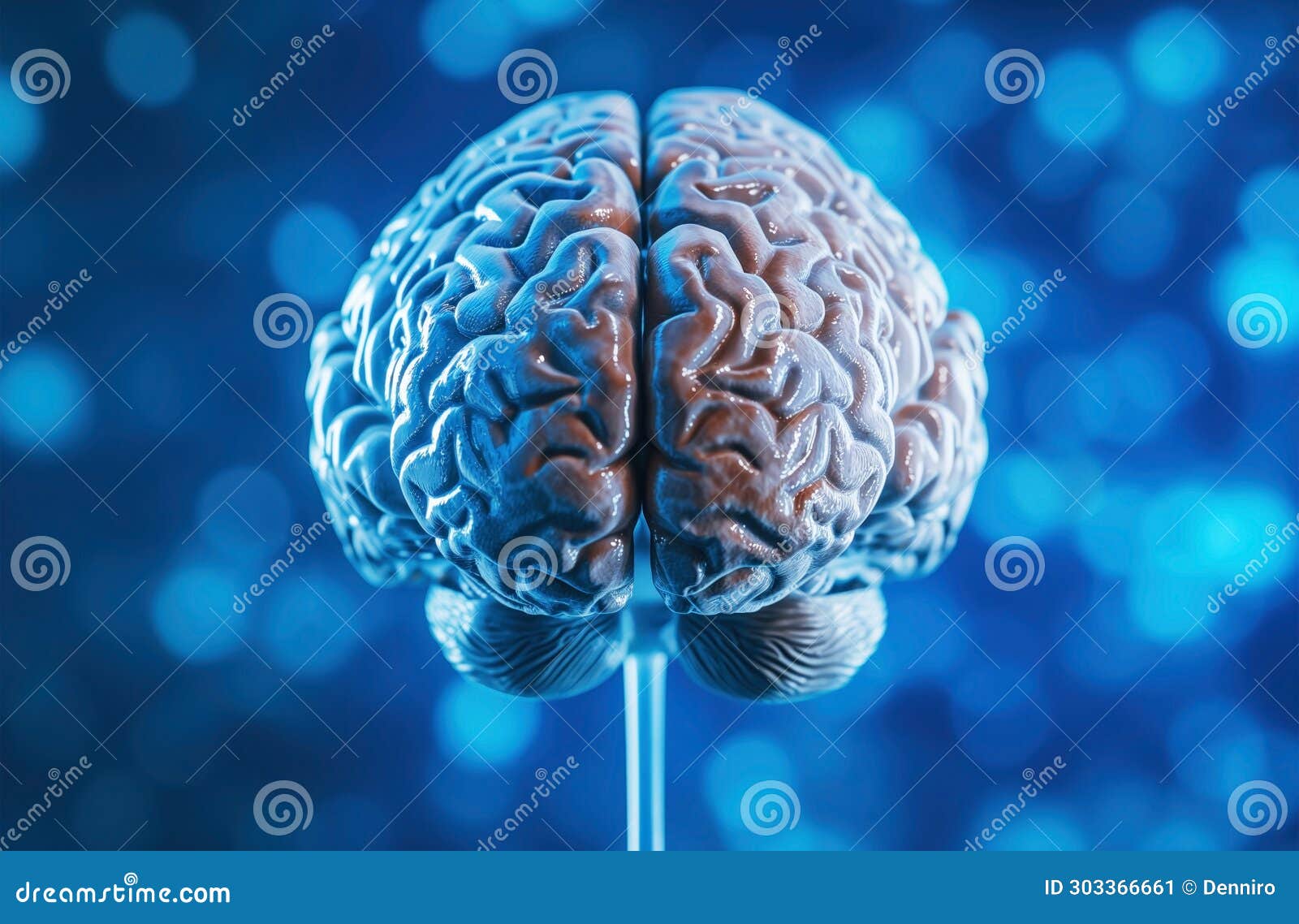 Vivid Brain Model Illumination Stock Illustration - Illustration of ...