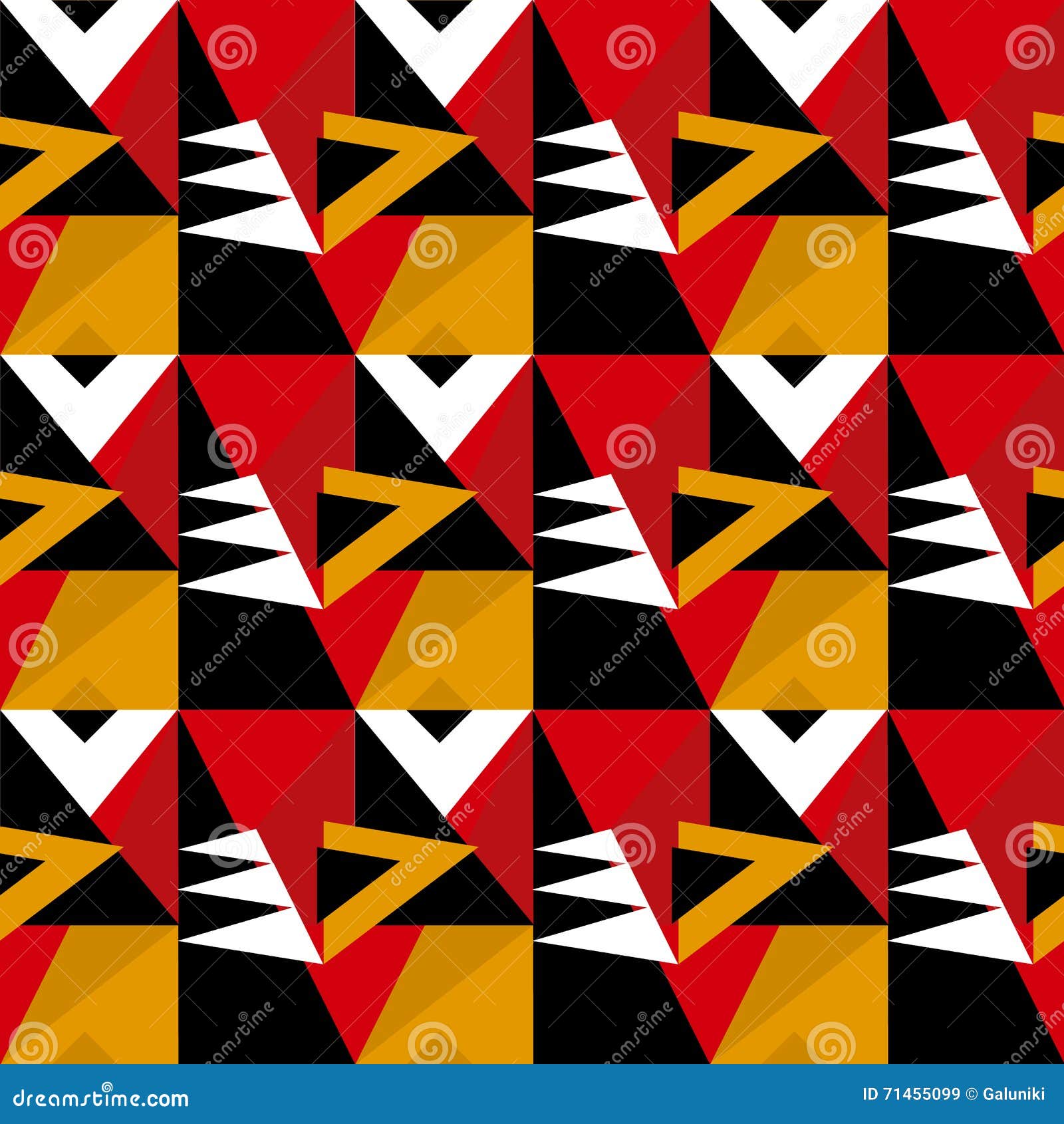Vivid Bright Color Retro Style Geometry Pattern. Stock Vector ...