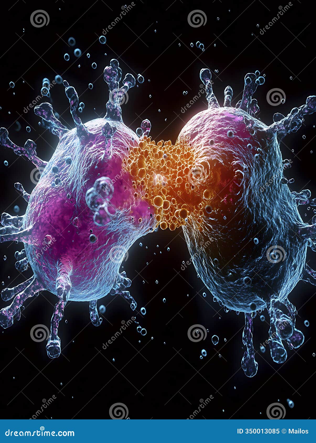 Vivid Chromosome Dynamics a Close-Up of Cancer Cell Nucleus Splitting ...