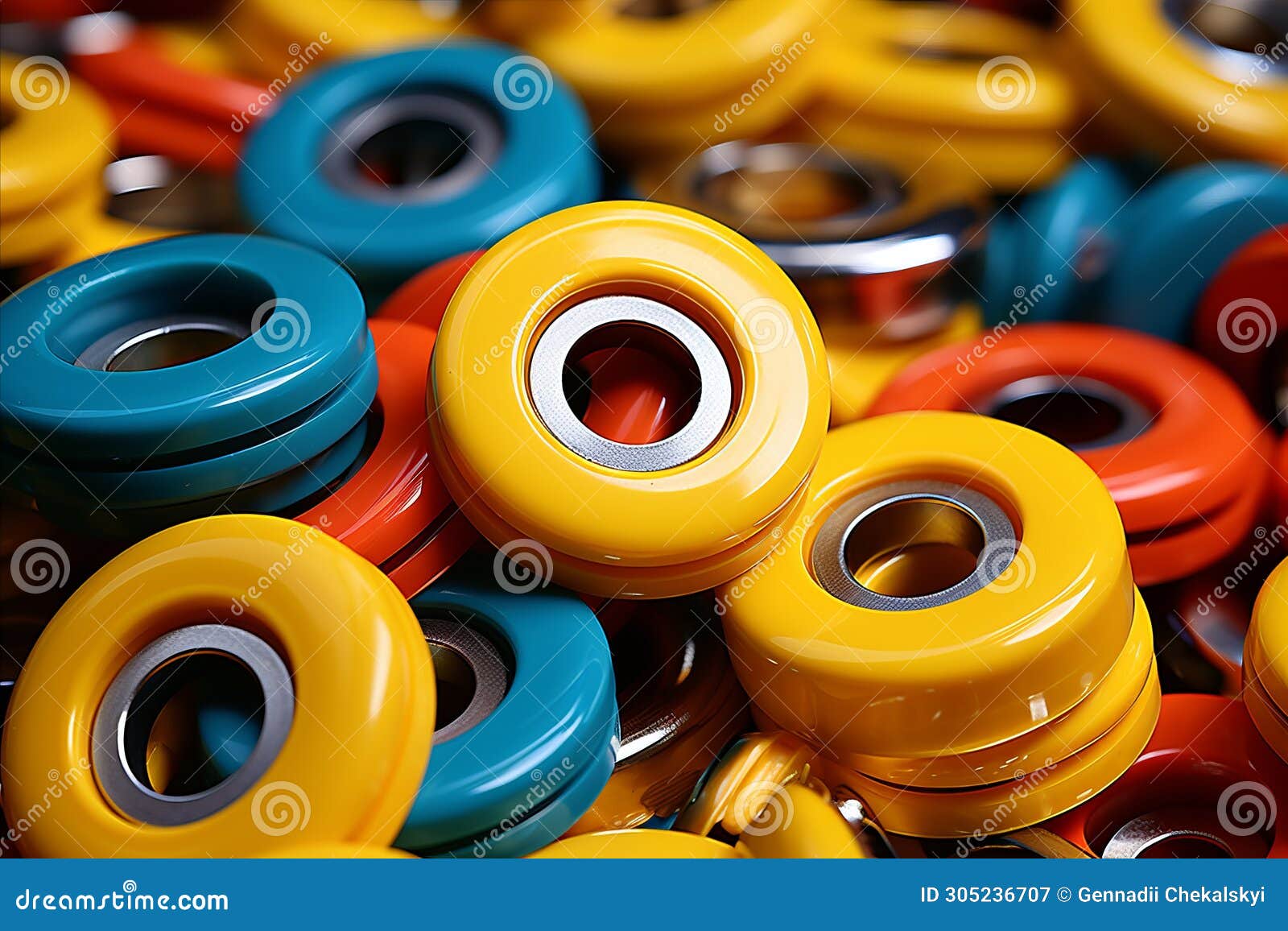 Vivid Close-up of a Diverse Array of Colorful Units, Featuring a ...