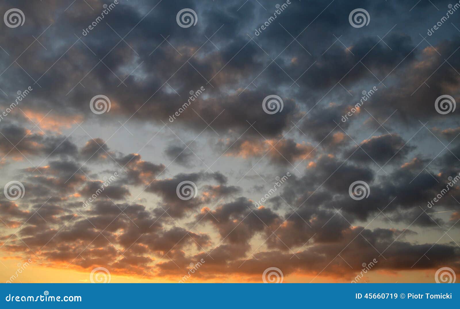 Vivid Cloud Colors during Sunset Stock Image - Image of reflection ...