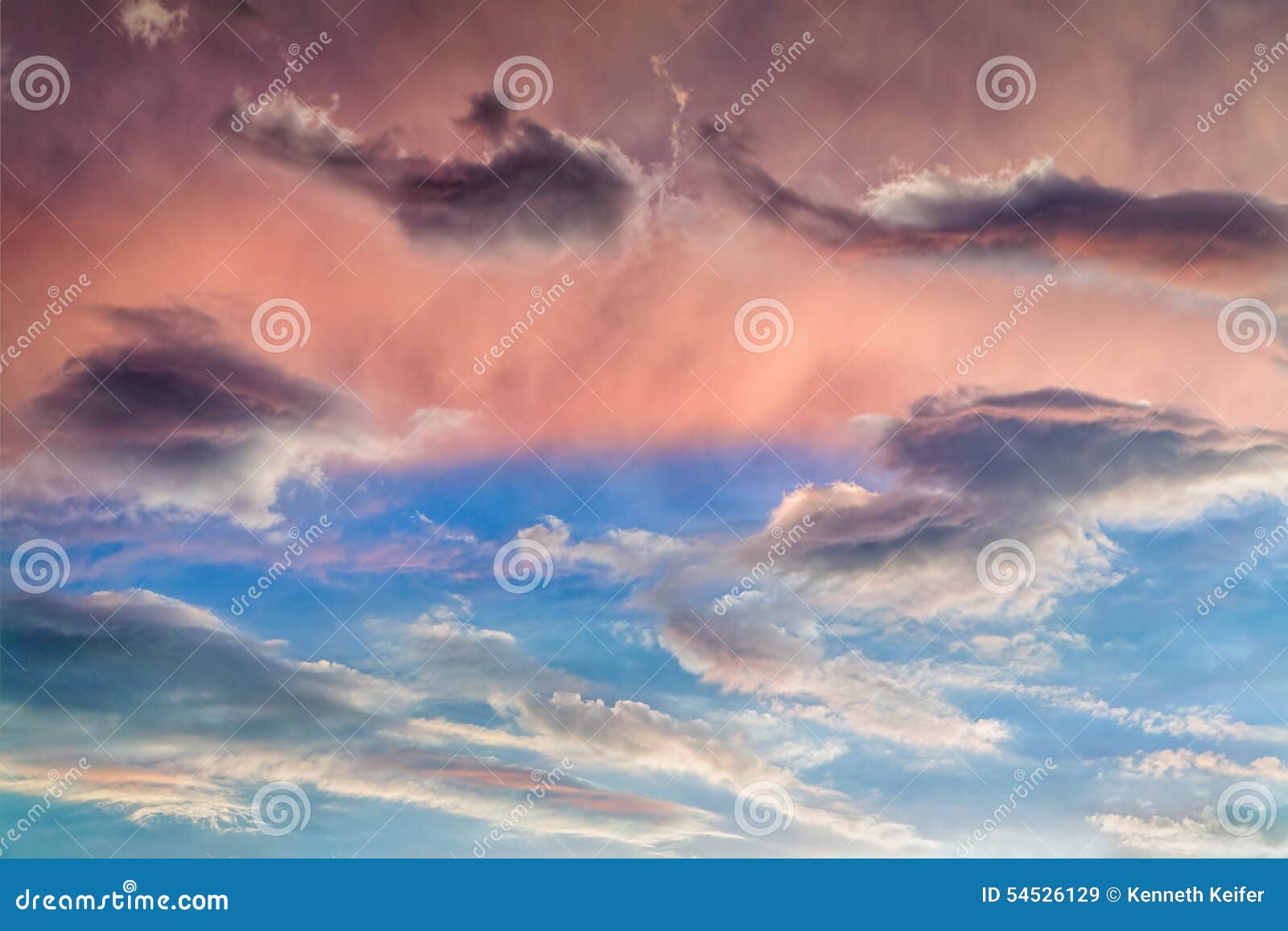 Vivid Cloudy Sunset Sky stock image. Image of melon, dramatic - 54526129