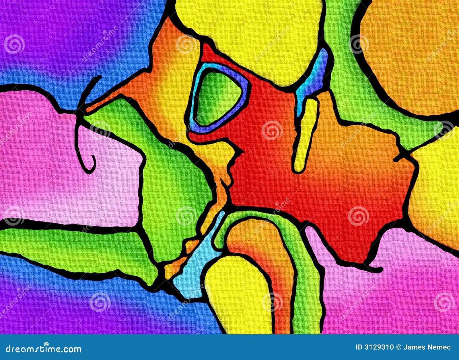 Vivid Color Abstract Painting Stock Illustration - Illustration of ...