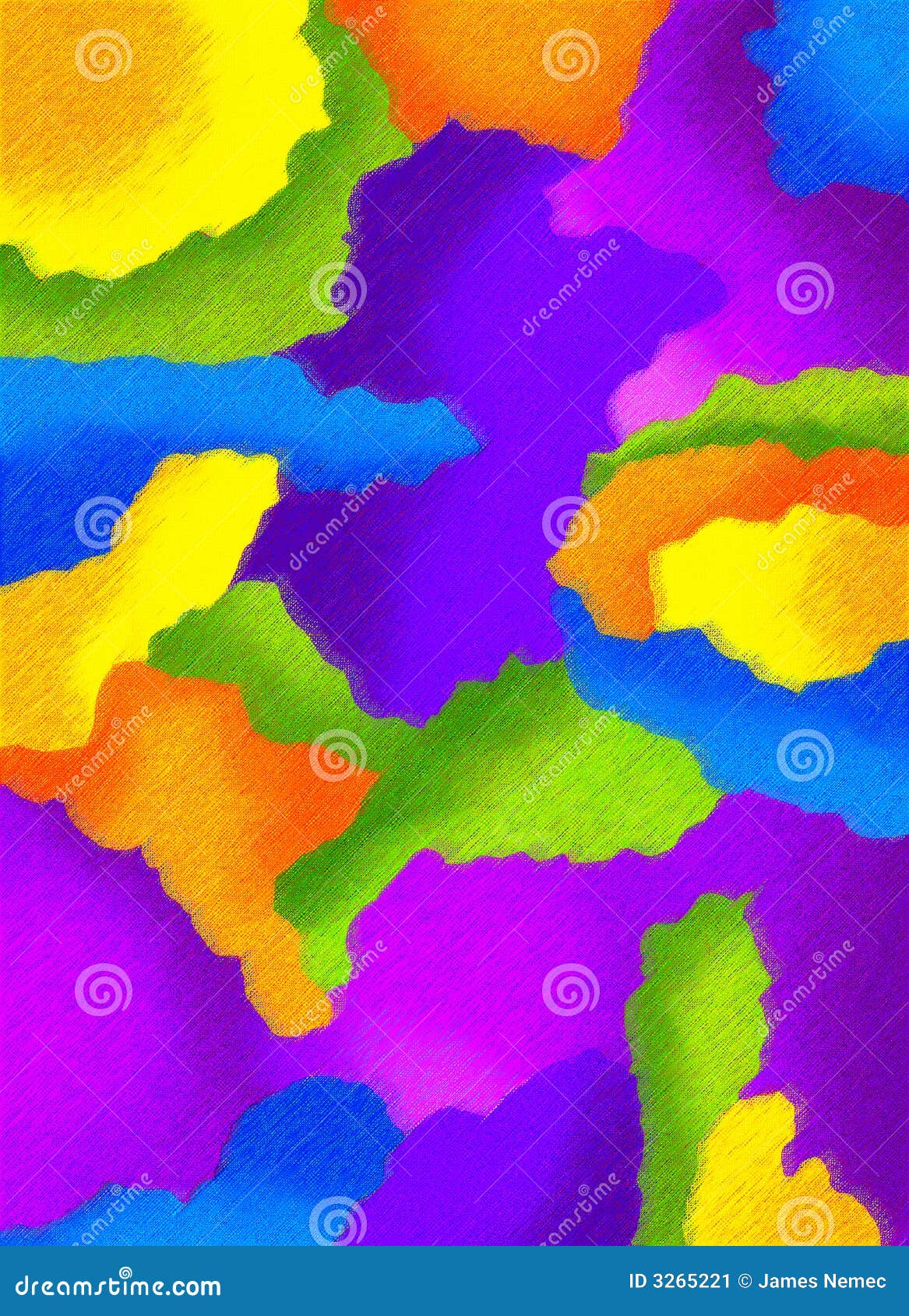 Vivid Color Abstract Painting Stock Illustration - Illustration of ...