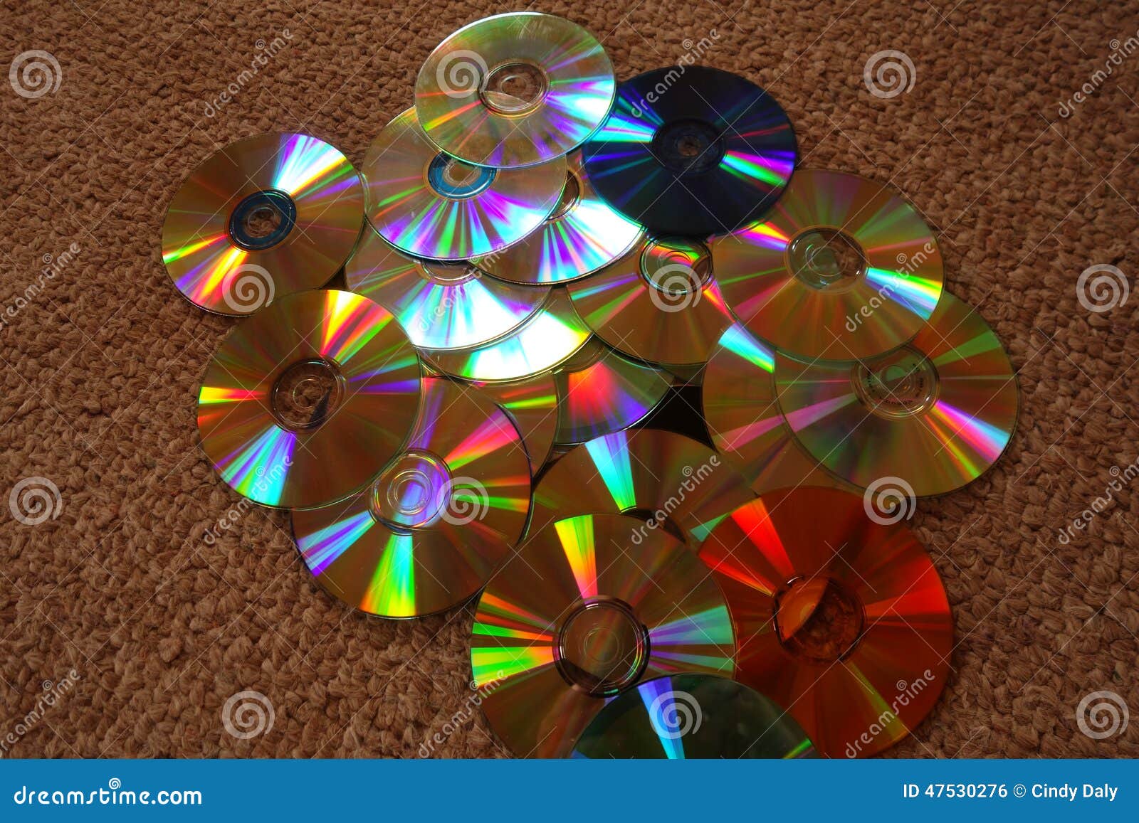 Vivid Color of CD and DVD Discs. Stock Photo - Image of colorful ...