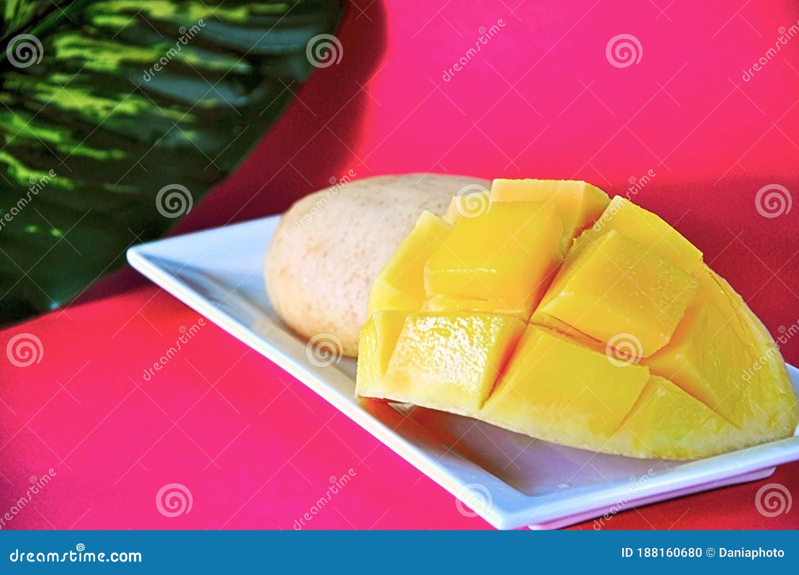 Vivid Color of Fresh Mango on Pink Background Stock Photo - Image of ...