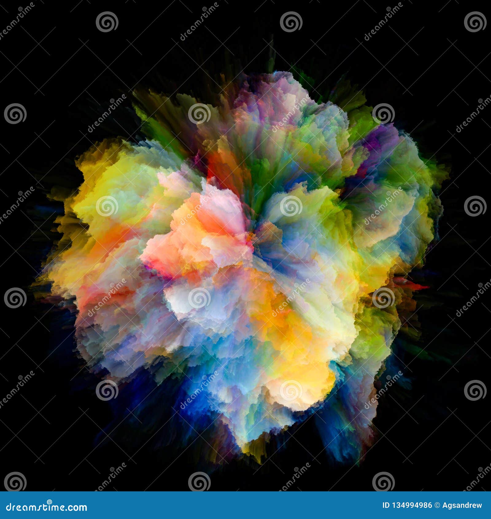Vivid Color Splash Explosion Stock Illustration - Illustration of black ...