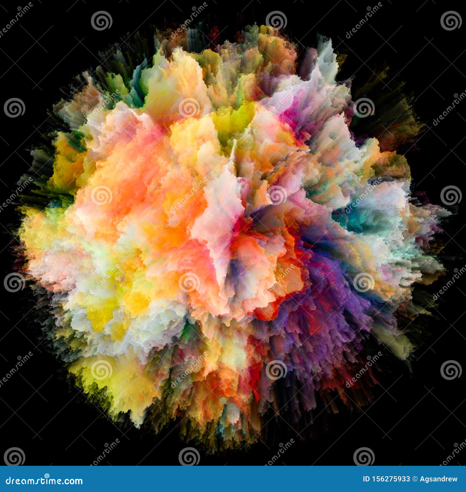 Vivid Color Splash Explosion Stock Illustration - Illustration of ...